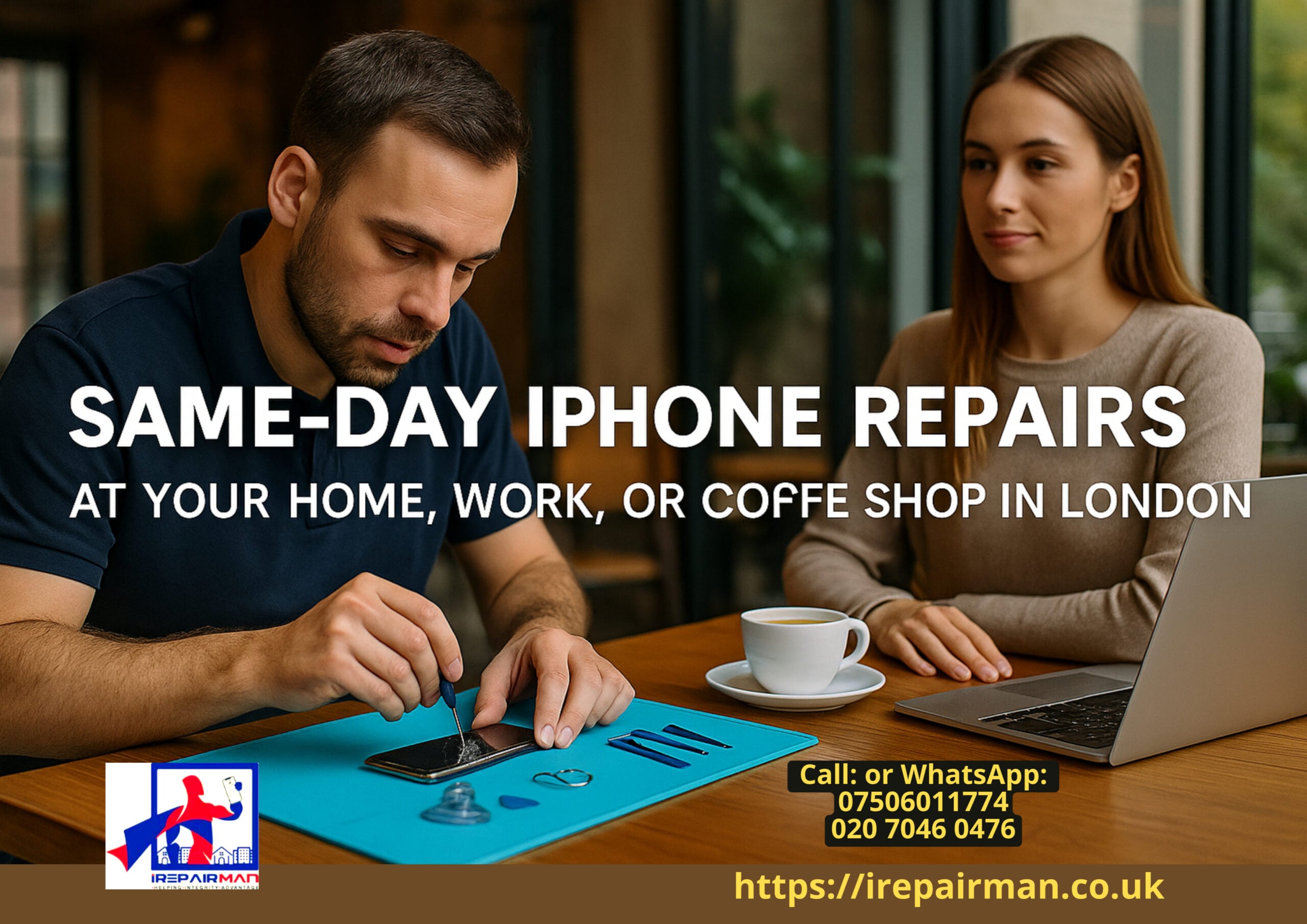 Same-Day iPhone Repairs in London | We Come to You – Home, Work or Café